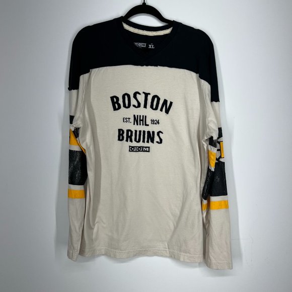 CCM | Shirts | Boston Bruins Nhl Hockey Ccm Pro Okd Long Sleeve Retro ...
